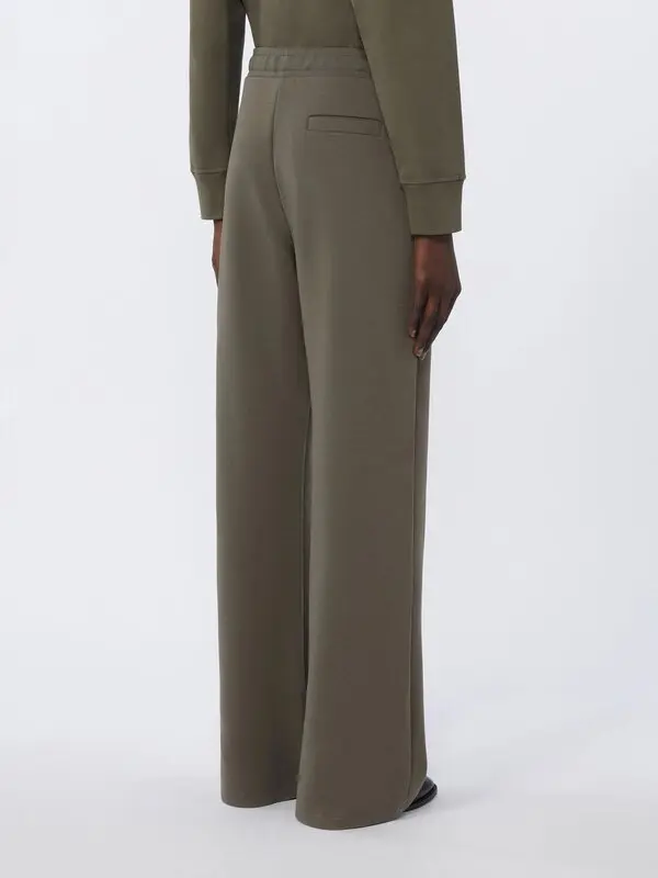 Max Mara Bali Wide Leg Drawstring Pants - Khaki