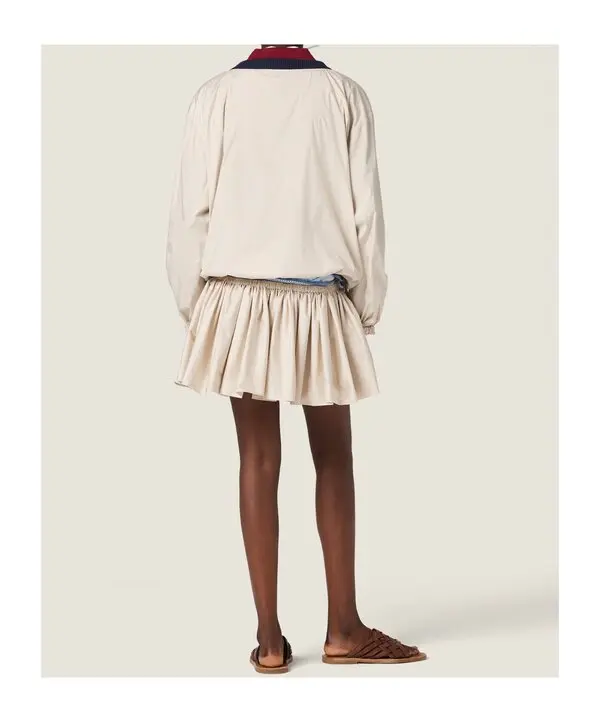 Miu Miu Technical Pongé Miniskirt