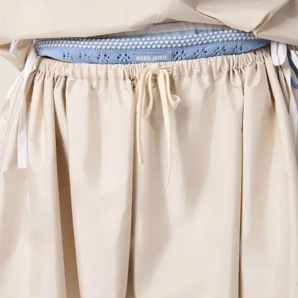 Miu Miu Technical Pongé Miniskirt