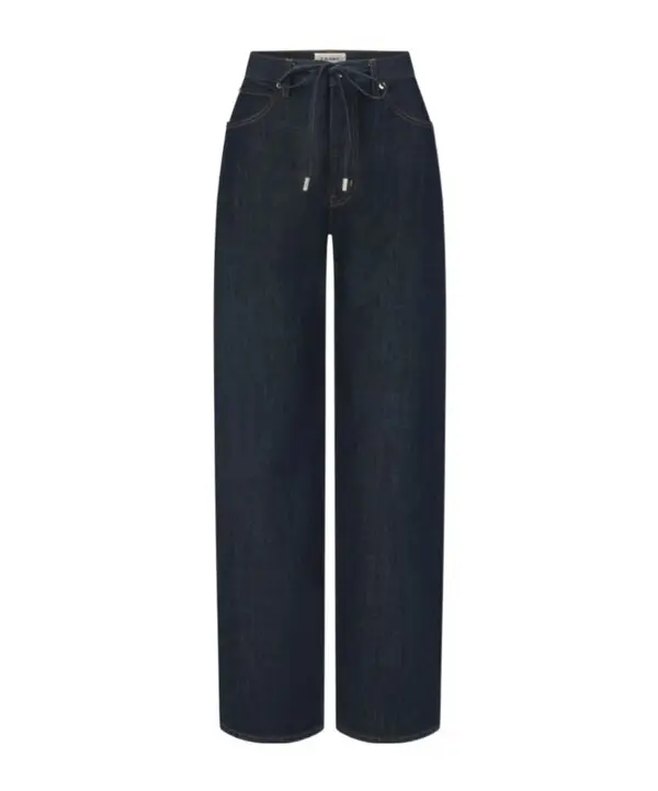 FRAME The Off Duty Drawstring Wide-leg Jeans