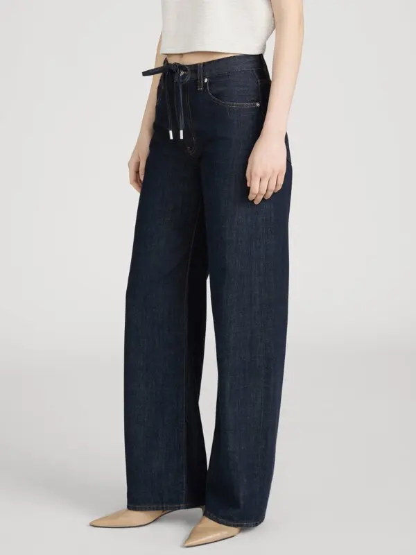 FRAME The Off Duty Drawstring Wide-leg Jeans