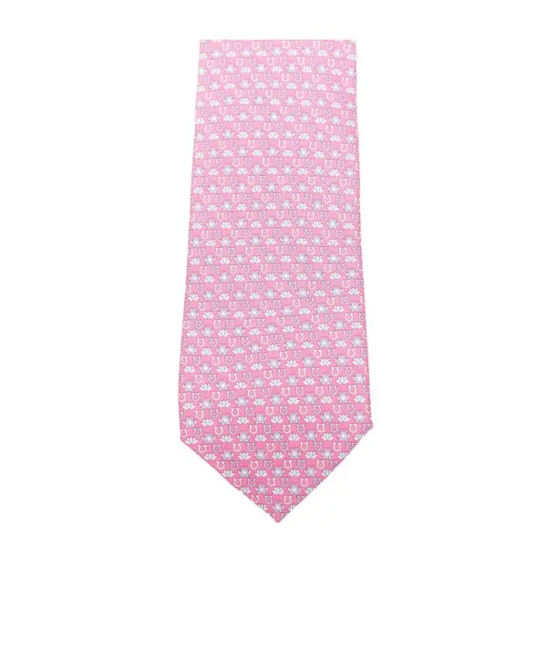FERRAGAMO Printed Tie - Rosa