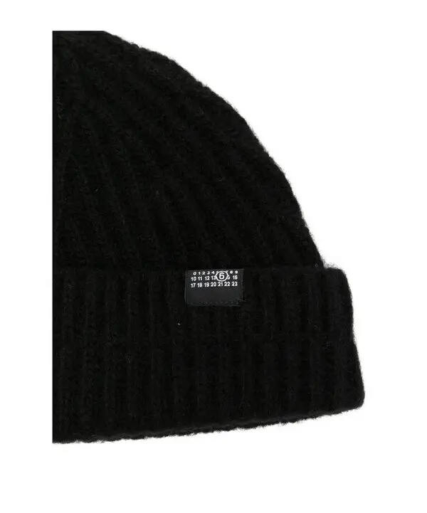 MAISON MARGIELA Ribbed-knit Logo Patch Beanie