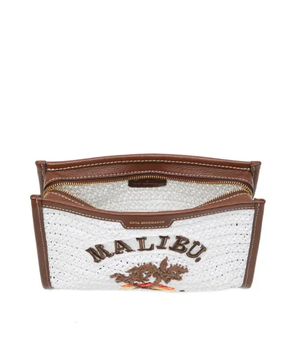 ANYA HINDMARCH Zipper Clutch With Palm Tree Motif - Multicolor