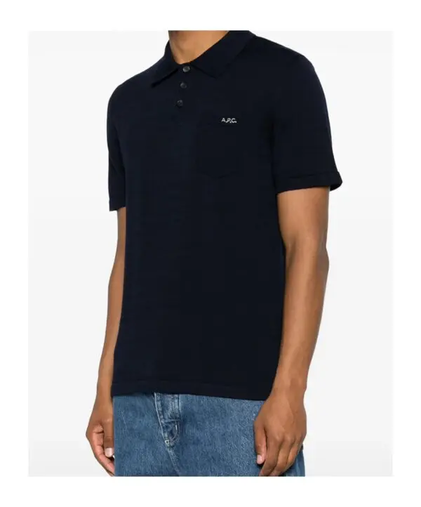 A.p.c. Gide Logo-embroidered Chest-pocket Polo Shirt