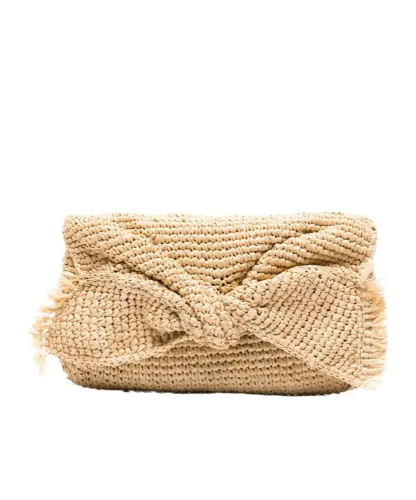 ANYA HINDMARCH Woven Clutch - Nude