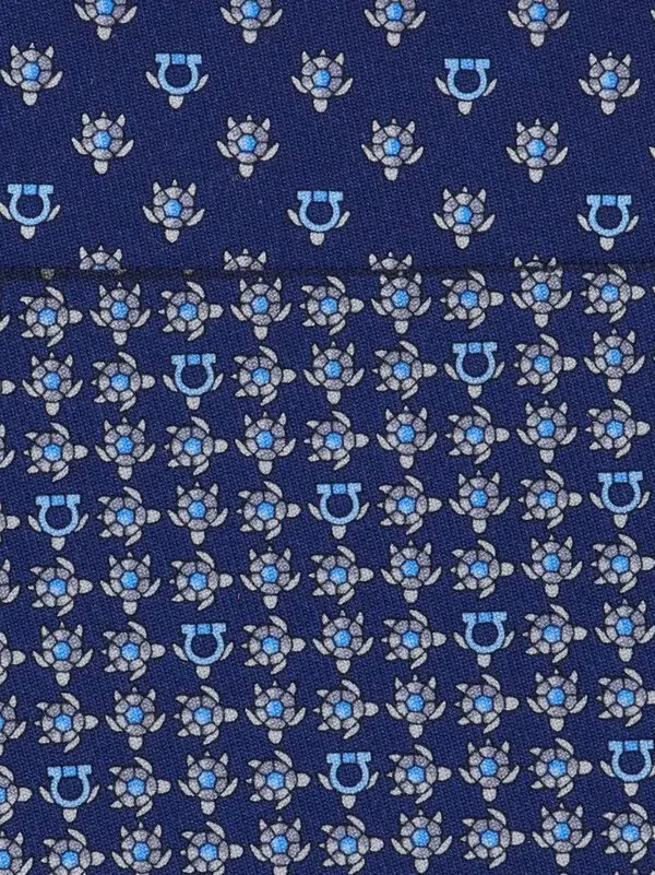 FERRAGAMO Printed Neck Tie - Navy
