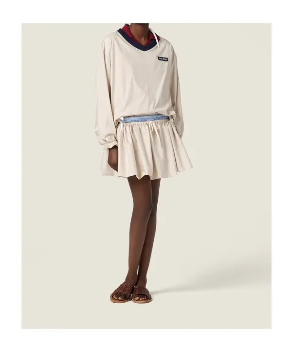 Miu Miu Technical Pongé Sweatshirt