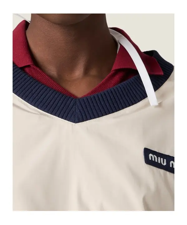 Miu Miu Technical Pongé Sweatshirt