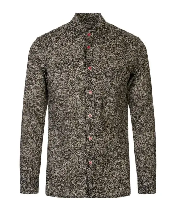 Kiton Floral-print Long-sleeve Shirt