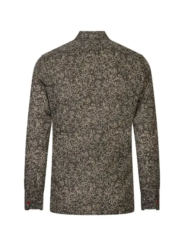 Kiton Floral-print Long-sleeve Shirt