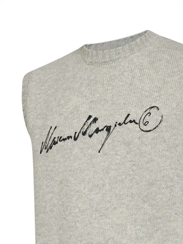 MAISON MARGIELA Logo-print Knitted Sweater