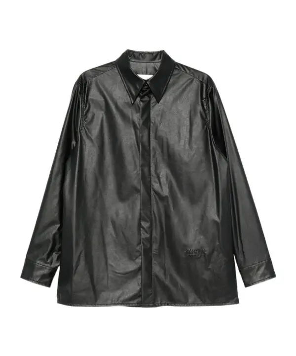 MAISON MARGIELA Logo Embossed Shirt - Black