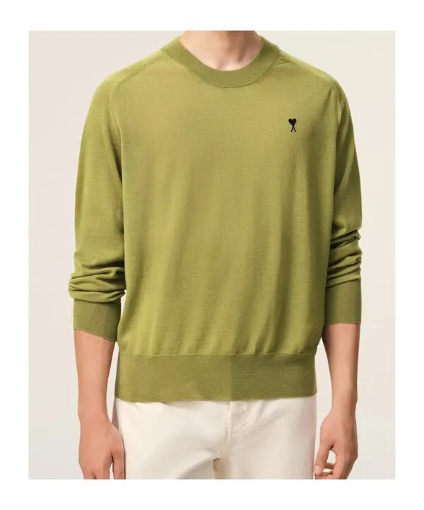 AMI Paris Embroidered Crew-neck Sweater