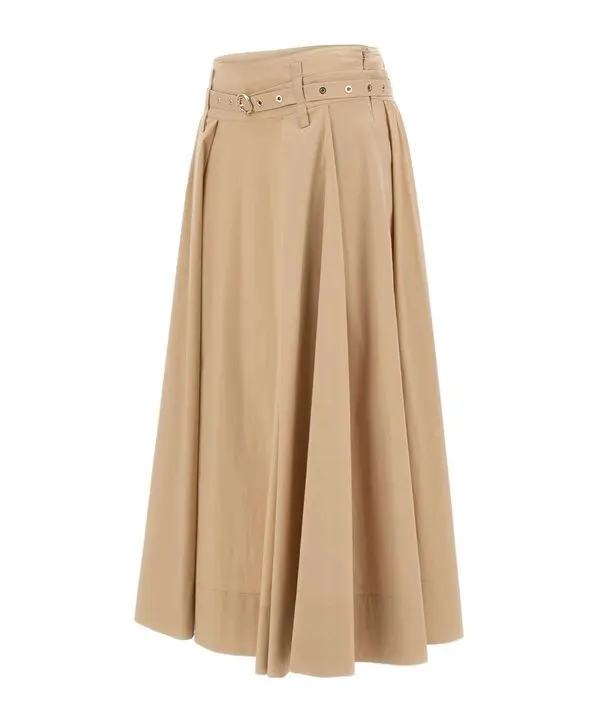 Liu Jo Pleated Belted Midi Skirt