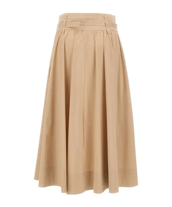 Liu Jo Pleated Belted Midi Skirt