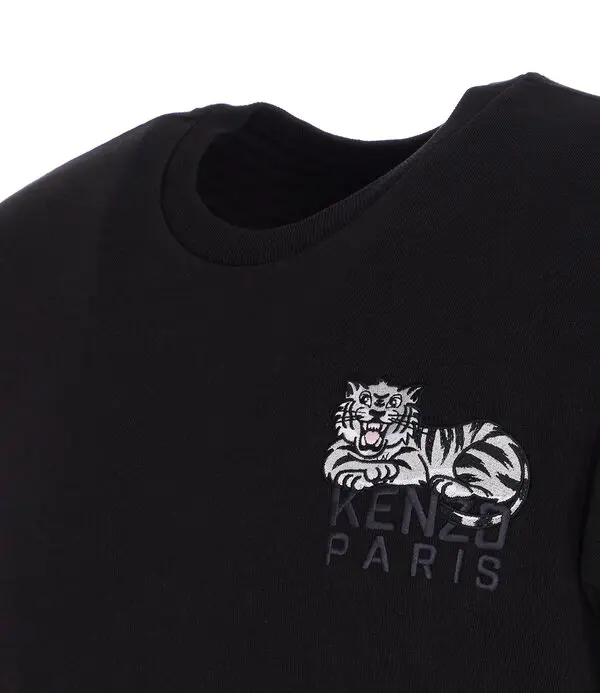 Kenzo Logo Embroidered Crewneck T-shirt
