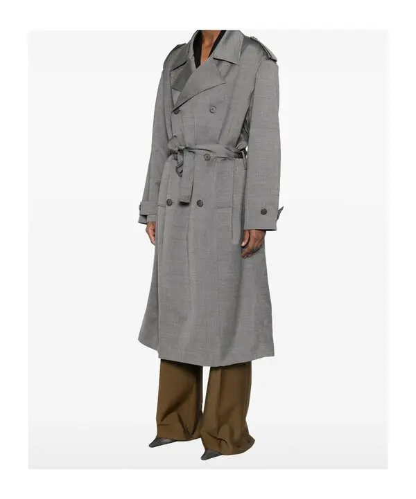 THE FRANKIE SHOP Long-sleeved Trench Coat - Gray