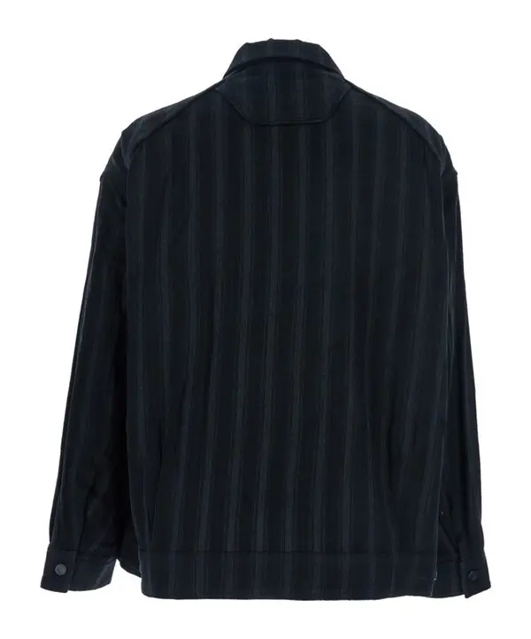 JUUN.J Striped Zip-up Shirt
