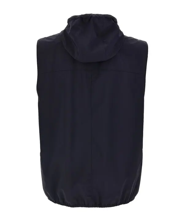 Brunello Cucinelli Sleeveless Zip-up Vest With Embroidered Logo
