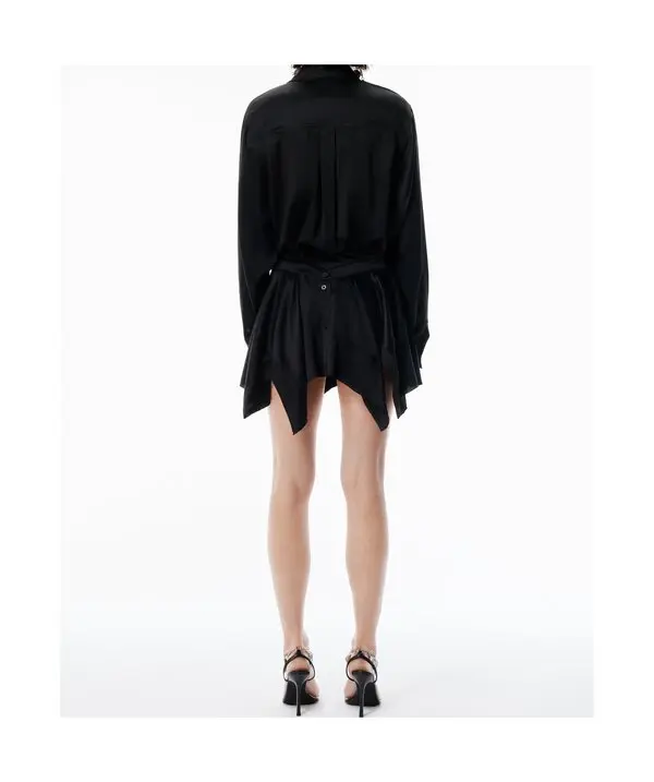 Alexander Wang Button-up Shirt Dress With Embroidered Logo Pocket