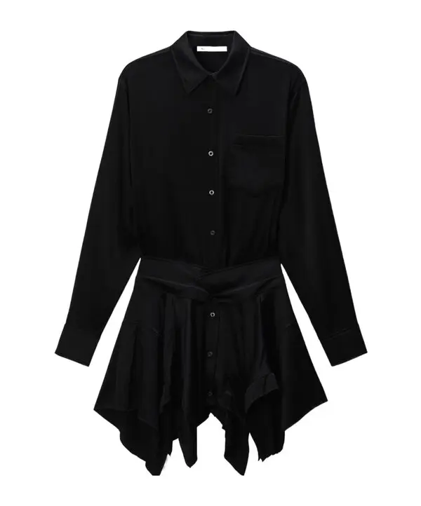 Alexander Wang Asymmetrical Hem Shirt Dress - Black