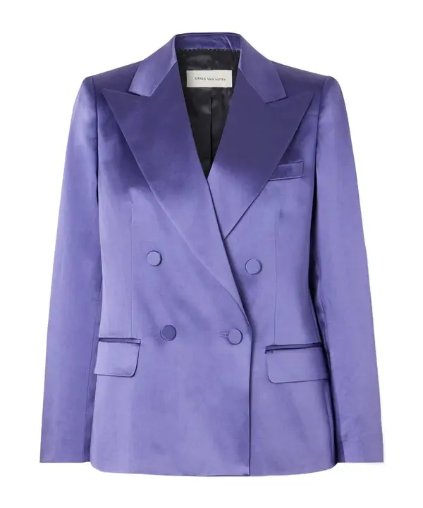 Dries Van Noten Beaura Double-breasted Blazer - Purple