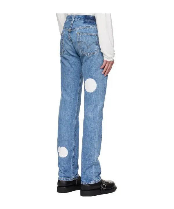 STEFAN COOKE Belt Loop Jeans With Patchwork