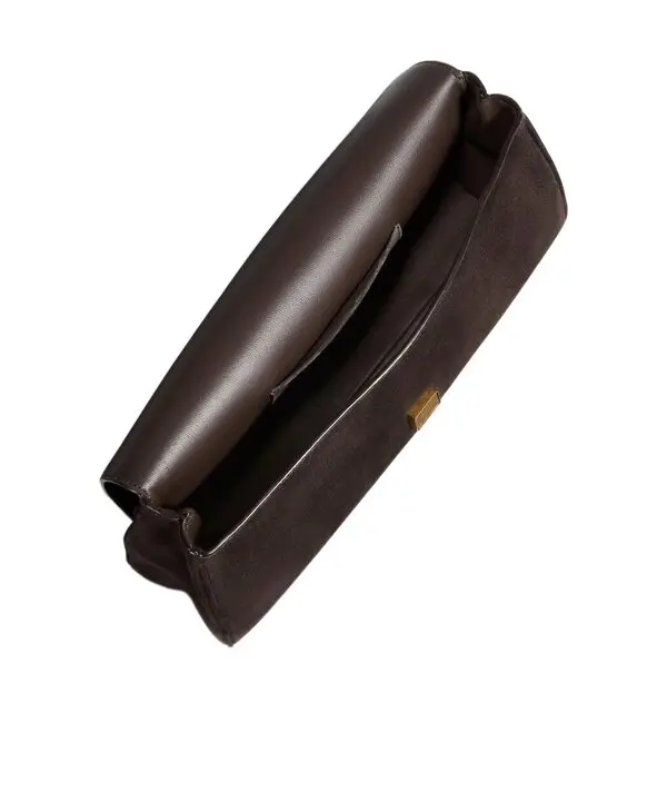 Khaite Audrey Foldover Clutch Bag - Dark Brown