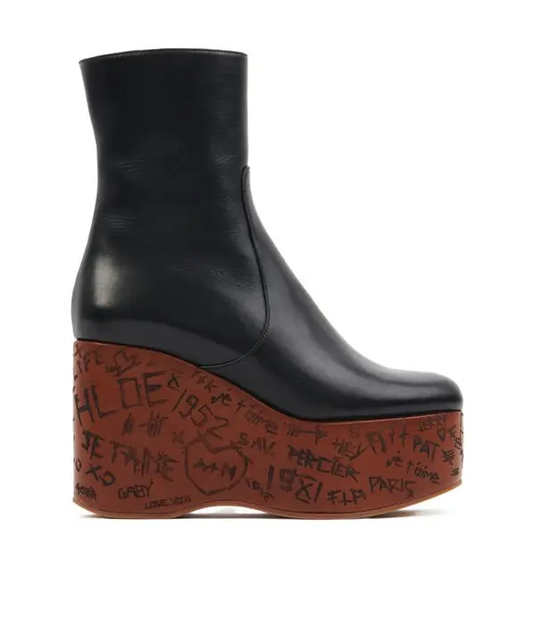 Chloé Maxime Boots With Platform Sole And Side Zip Closure