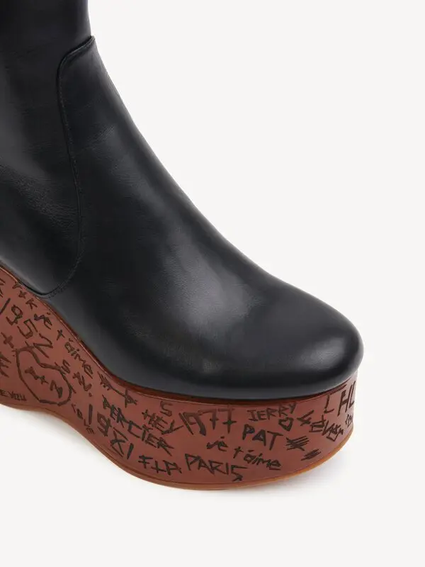 Chloé Maxime Boots With Platform Sole And Side Zip Closure