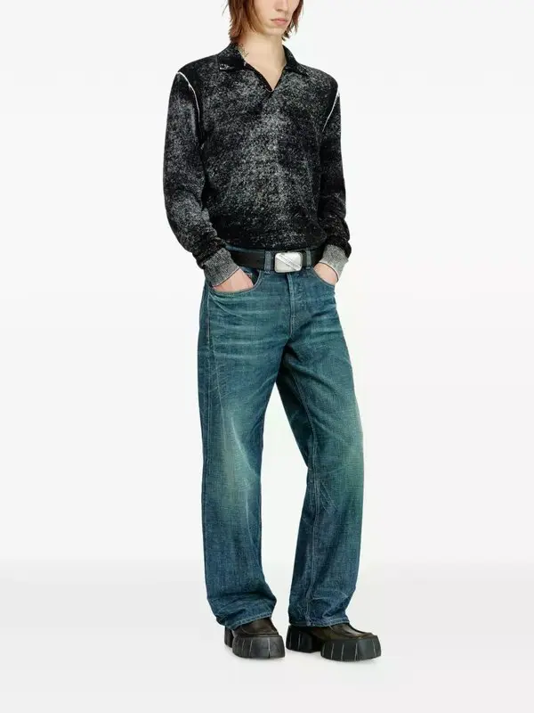 DIESEL® Faded-effect Polo Sweater