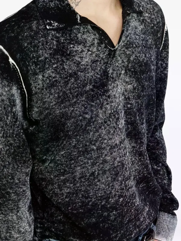 DIESEL® Faded-effect Polo Sweater