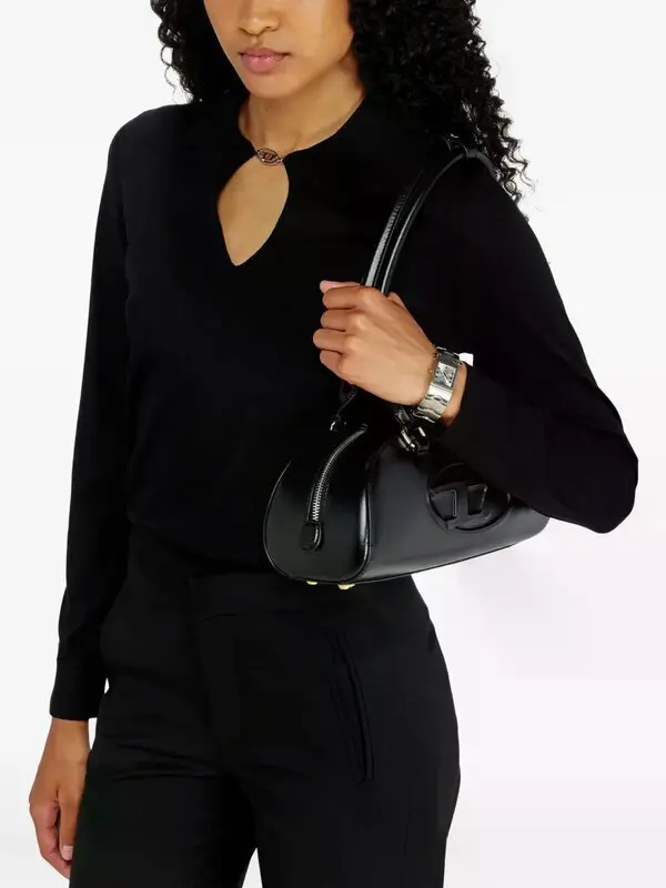 DIESEL® Oval D Keyhole Long Sleeve Sweater