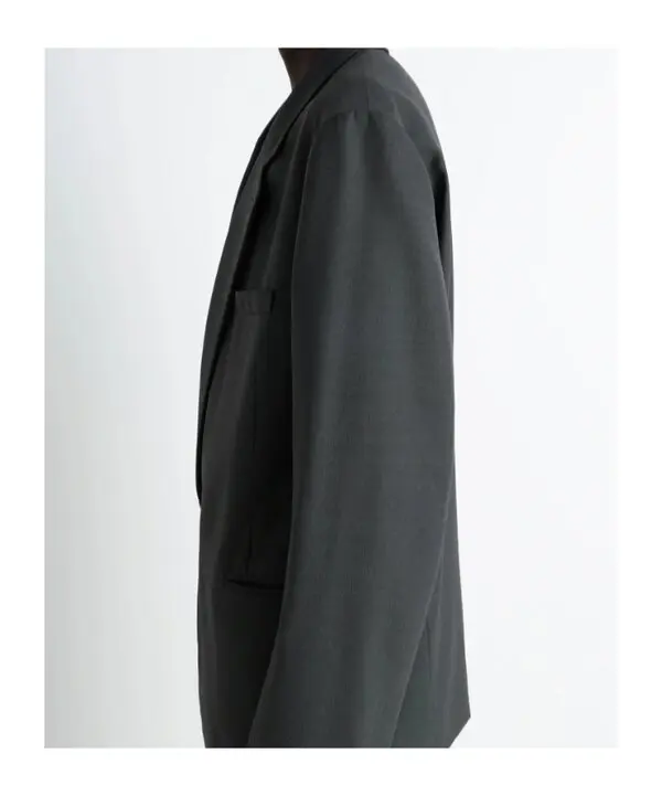 LEMAIRE Double-breasted Long Sleeved Blazer - Charcoal
