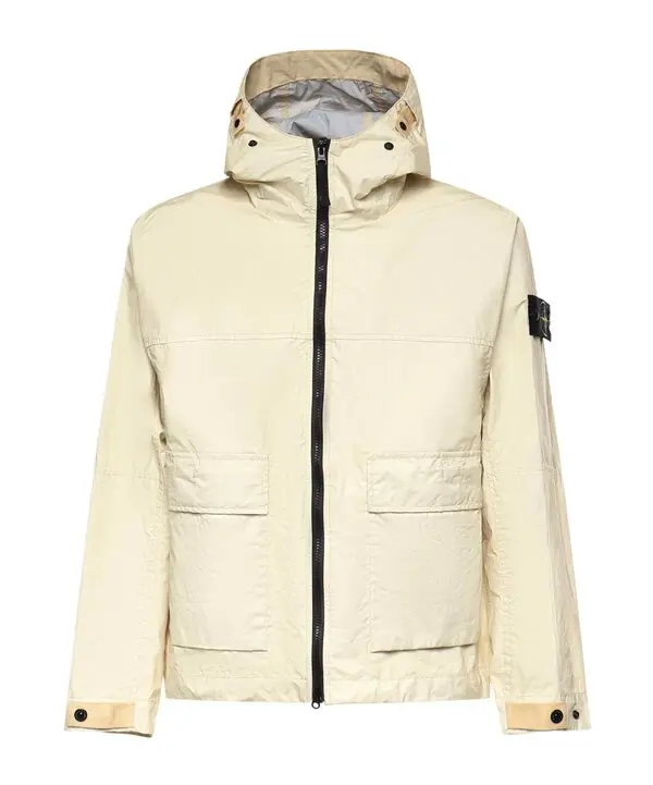 Stone Island Logo Patch Zip-up Bomber Jacket