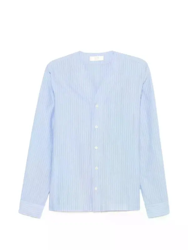 3DICI Vertical-stripe V-neck Shirt