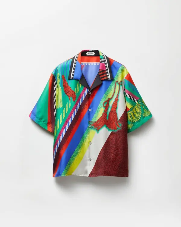 Versace Printed Silk Twill Shirt