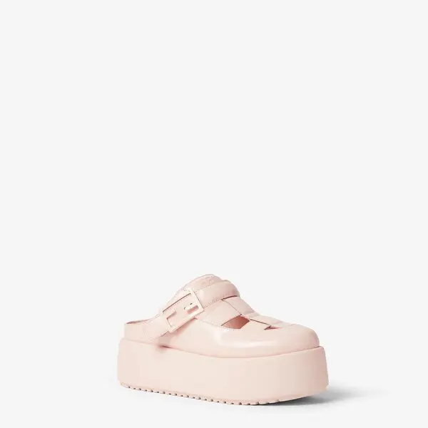 Fendi Patent Nappa Leather Sabots