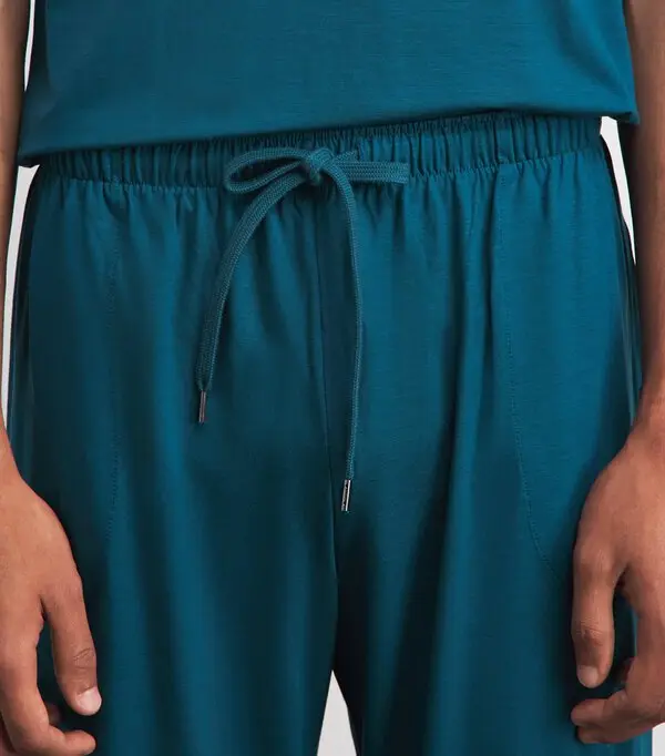 Derek Rose Basel Lounge Trousers - Blue