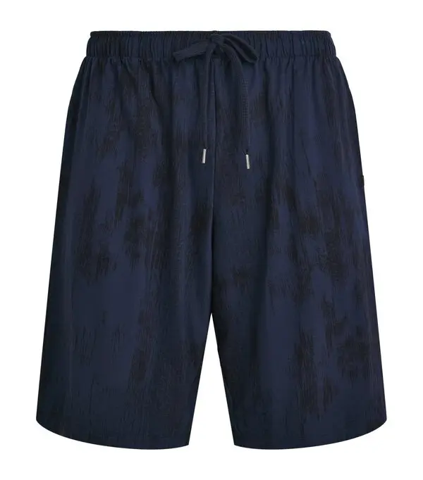 Derek Rose Printed Lounge Shorts - Navy