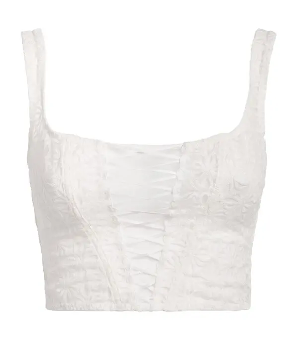 AUBADE Secret Memories Lace Bustier Top - Ivory