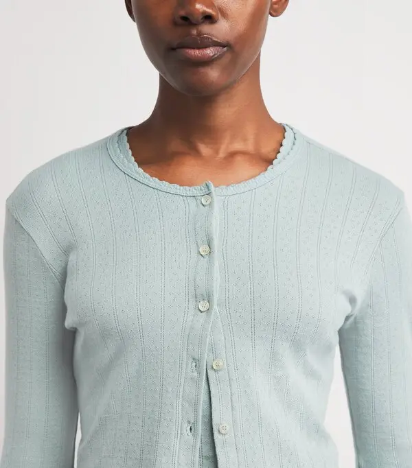 LESET Pointelle Lounge Cardigan