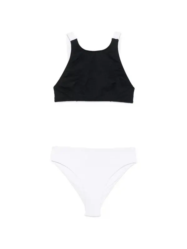 OSKLEN Textured Finish Colour-block Bikini
