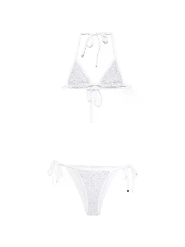 CIRCUS HOTEL Embellished Bikini - White