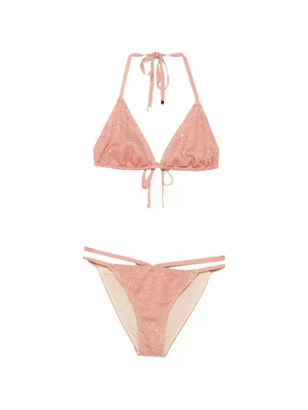 CIRCUS HOTEL Embellished Bikini Top - Pink