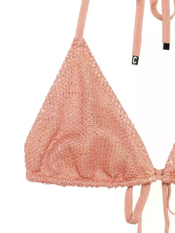 CIRCUS HOTEL Embellished Bikini Top