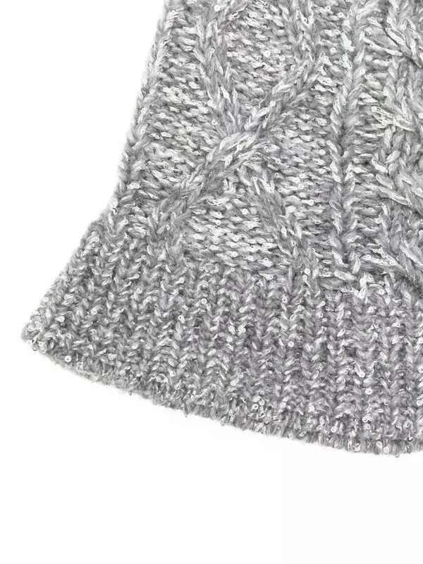 Missoni Sequin-embellished Cable-knit Beanie Hat