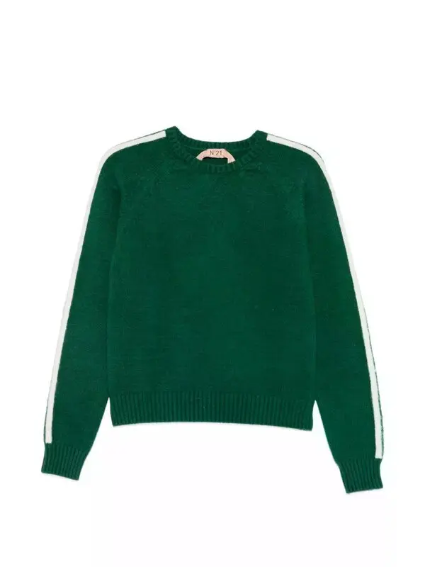 N°21 Side-stripe Raglan-sleeve Sweater