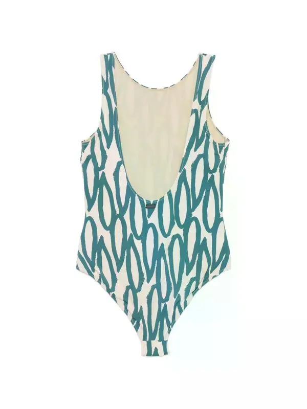 Liviana Conti Abstract Print Scoop Back Swimsuit